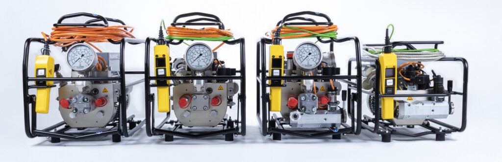 Power packs for hydraulic torque wrenches by Plarad